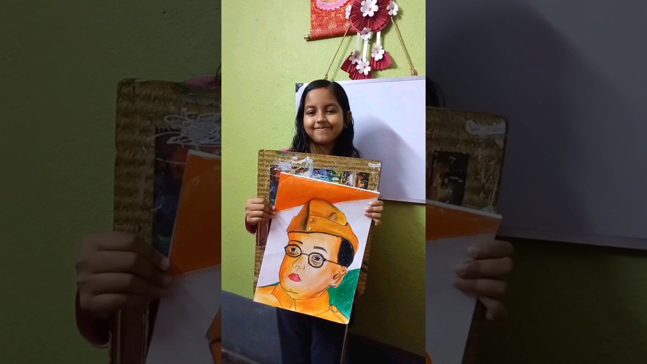 Drawing of Netaji Subhash Chandra Bose | Drawing of Promita | #shorts # ...