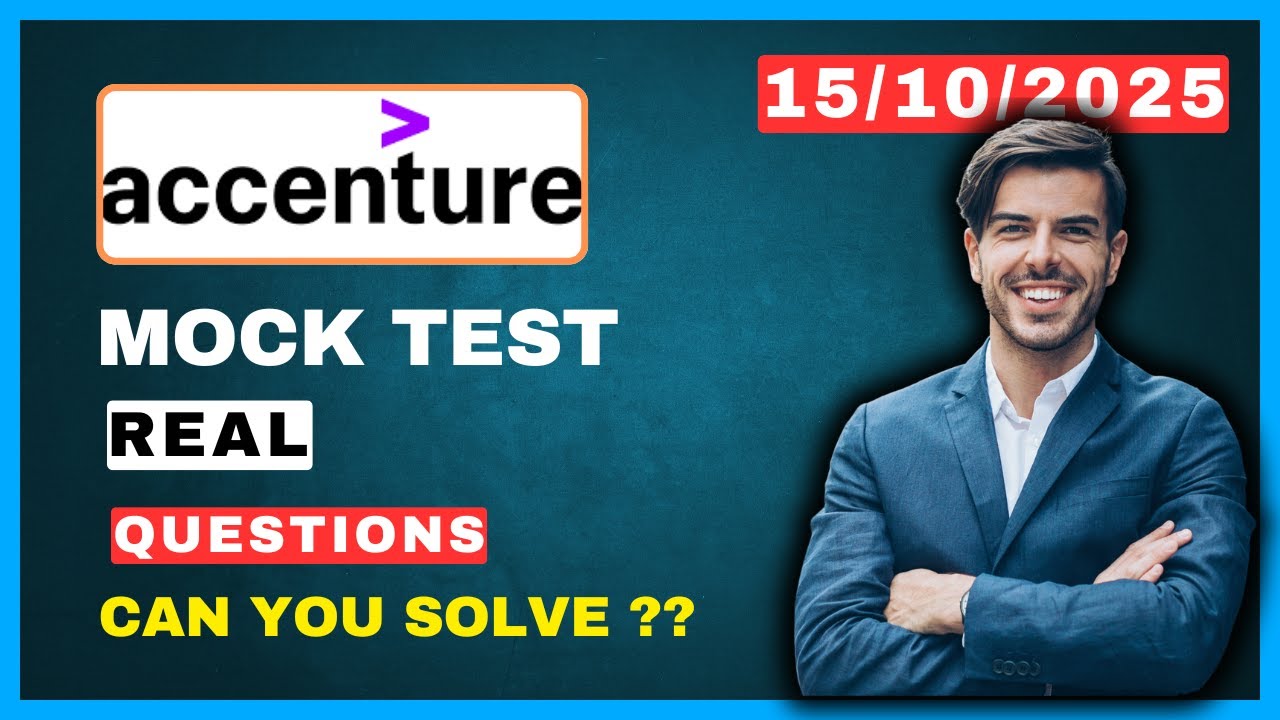 Mock Test With Real Questions 😲| Accenture Questions | Accenture ...