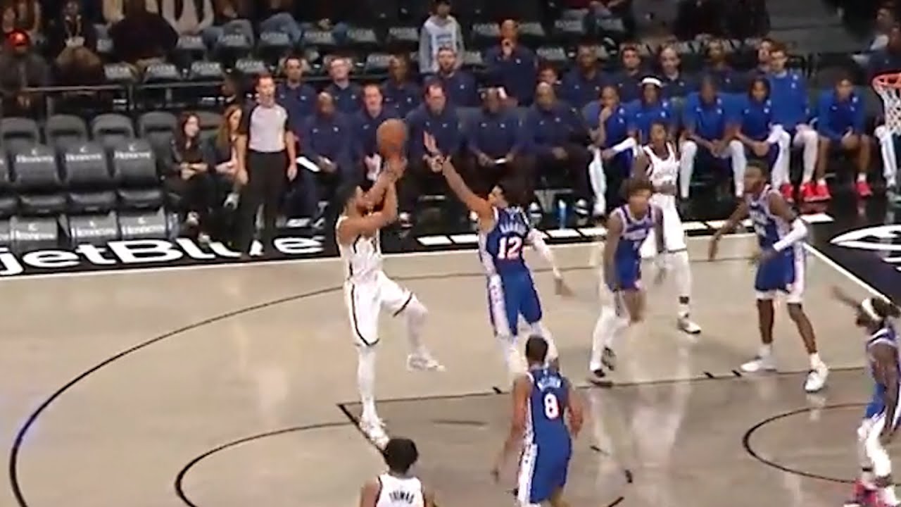 Ben Simmons with the turnaround fadeaway jumper - YouTube