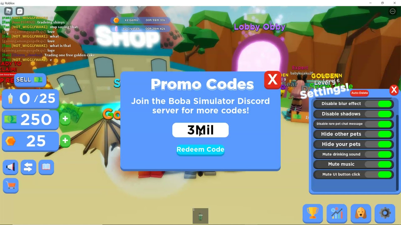 boba simulator codes - YouTube