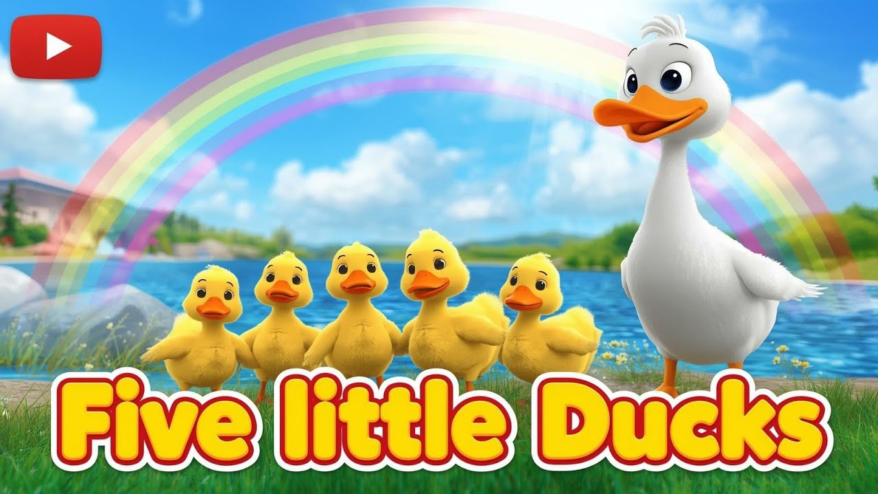 Five Little Quacky Ducks | Julia Style New Kids Song | Baby Duck Family ...