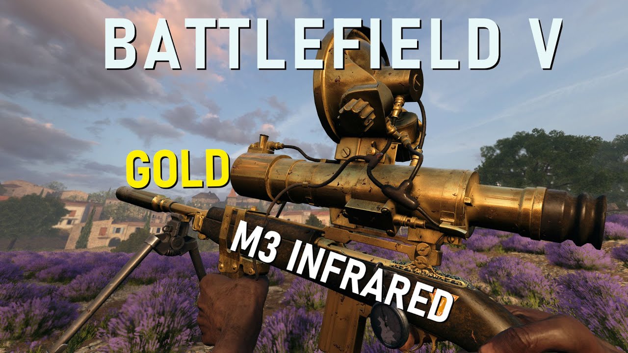 Gold M3 Infrared Battlefield V - YouTube