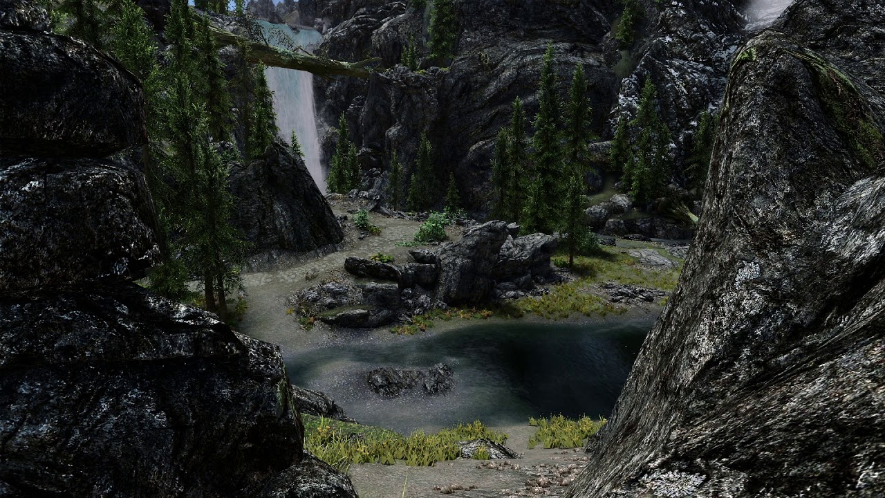 [Danidv] The Elder Scrolls V: Skyrim - White River waterfall - YouTube