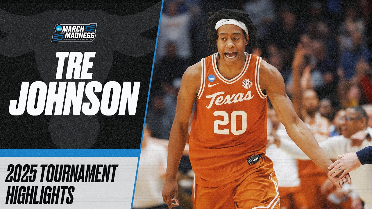 Tre Johnson 2025 NCAA tournament highlights - YouTube