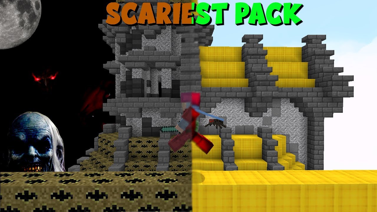 Bedwars with the scariest texture pack - YouTube