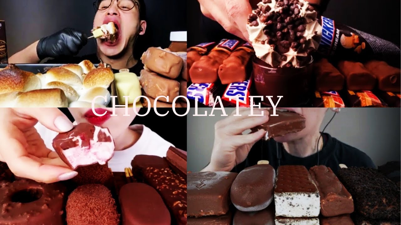 ASMR CHOCOLATE CRUNCH ICE CREAM MUKBANGERS COMPILATION - YouTube
