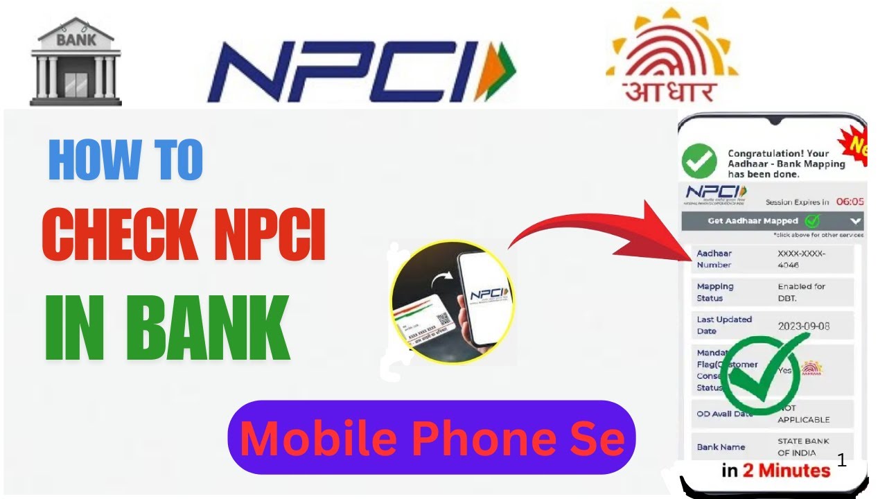 How To Check NPCI In Bank | NPCI Link To Bank Account Kaise Check Kare ...