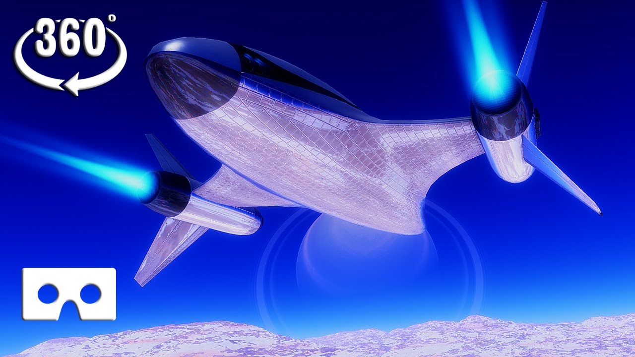 VR 360 Video in Space - Flying over an Alien Planet - YouTube