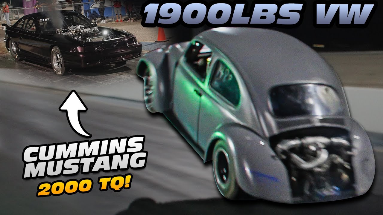 1500HP Diesel Swap Mustang (2000LB-FT Cummins) VS INSANE Turbo VW Bug ...