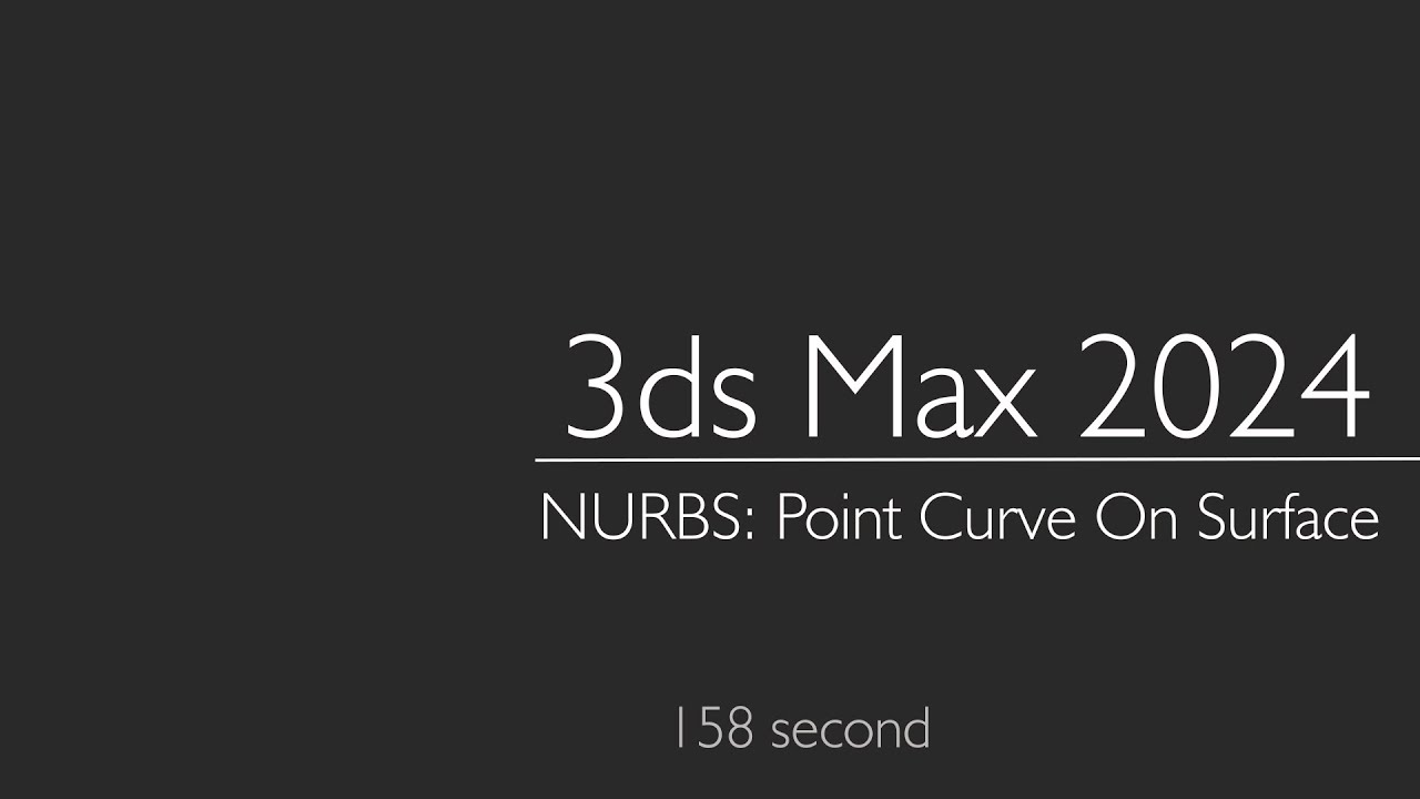 3ds Max 2024: NURBS - Point Curve On Surface - YouTube