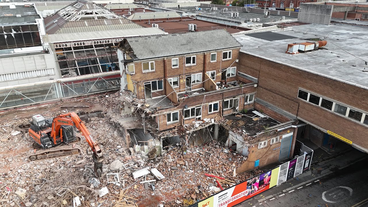 Demolition Work Has Begun At Bootle's Strand Shopping Centre - YouTube