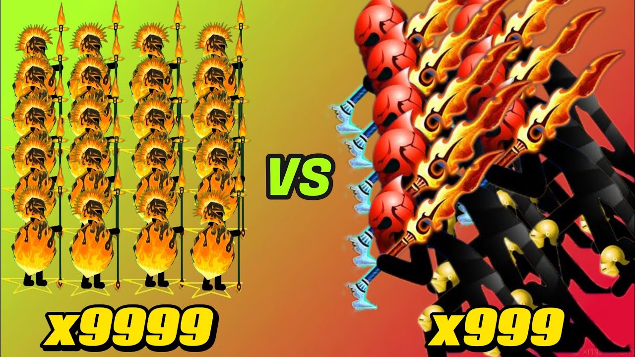 Ultimate Army Battle: 9999x Fire Speartons vs 999x FINAL FIGHT | Stick ...