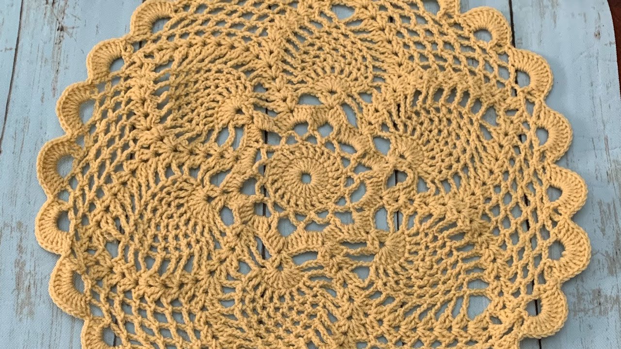 Crochet Pineapple Doily | Easy crochet pineapple doily | Part # 1 - YouTube