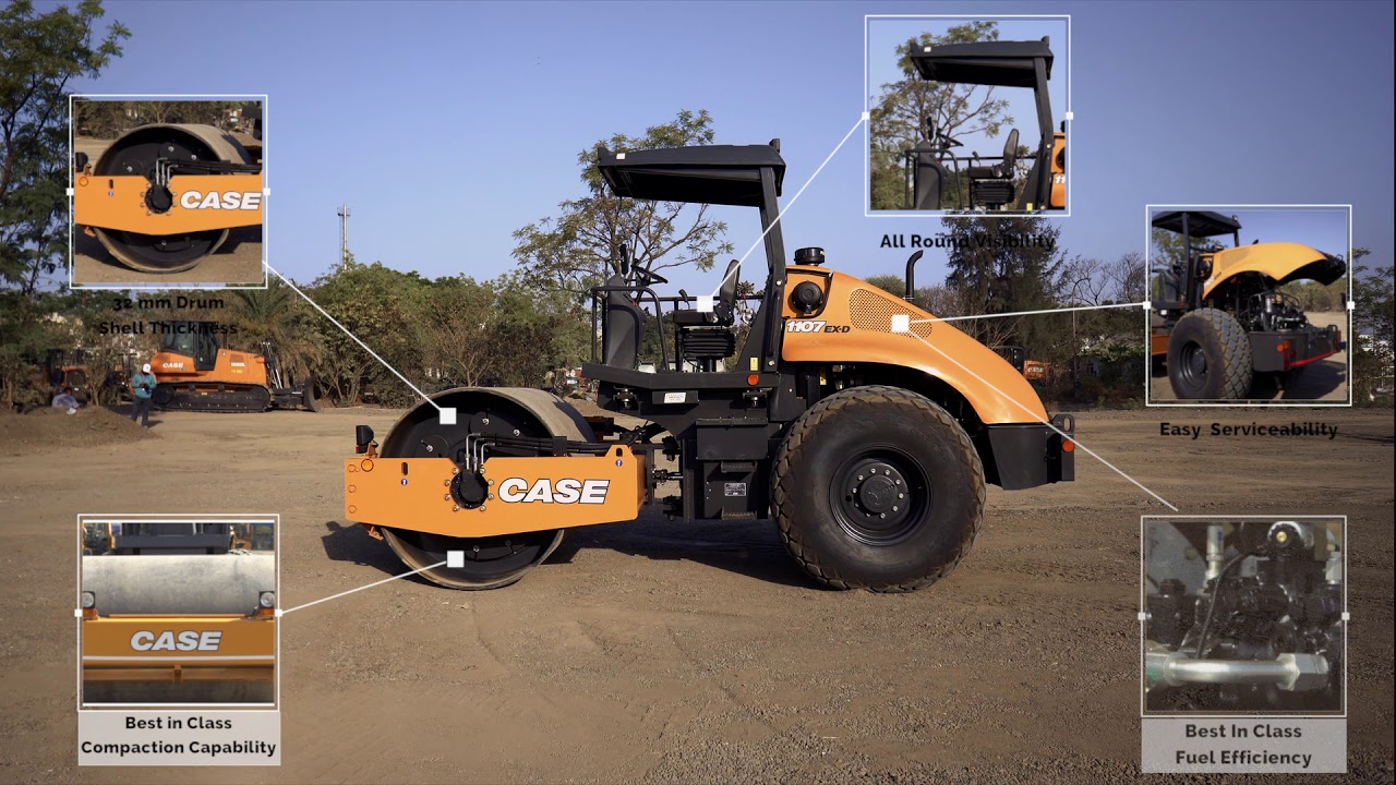 CASE 1107EX Soil Compactor walkaround - YouTube