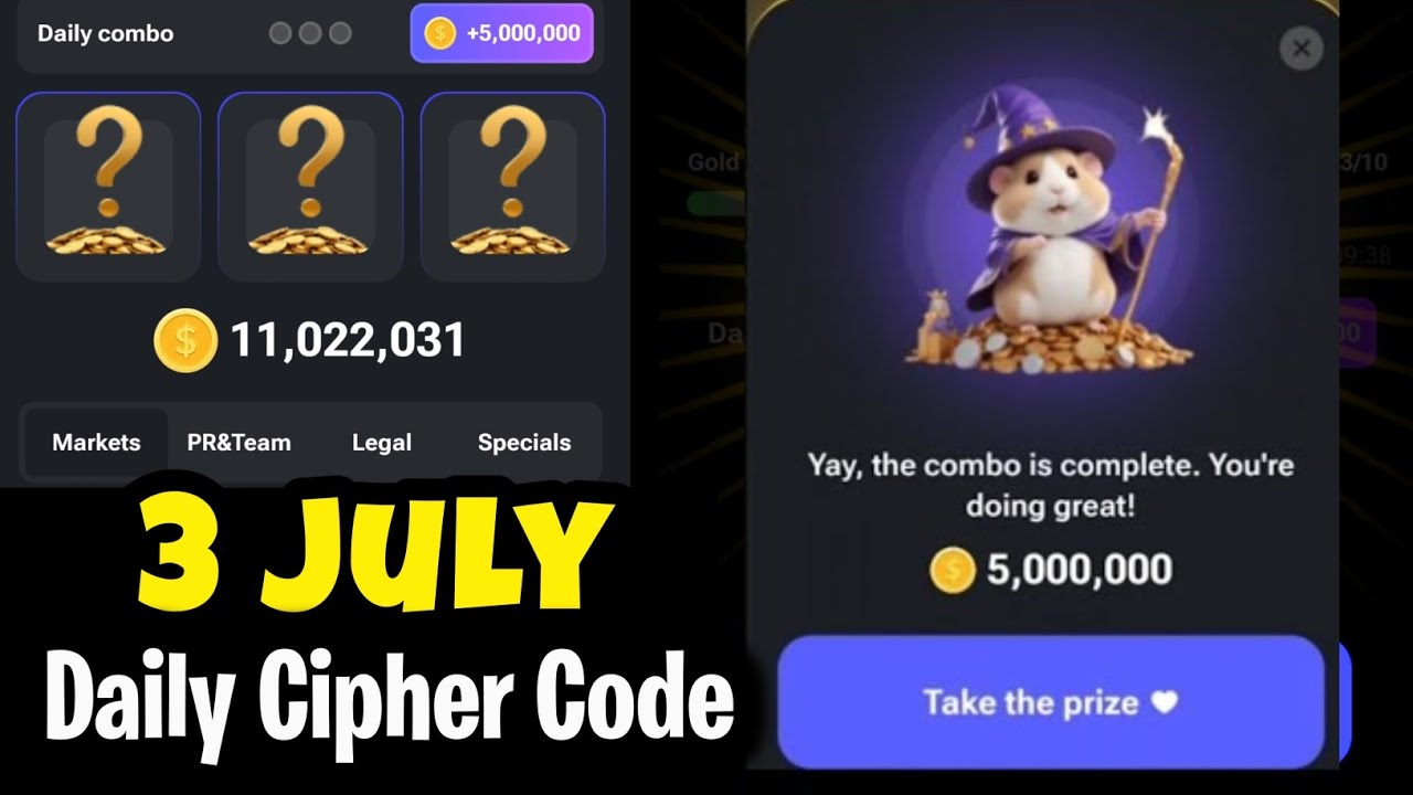Hamster Kombat Daily Cipher Code 3 July | Hamster Kombat 3 July Cipher ...