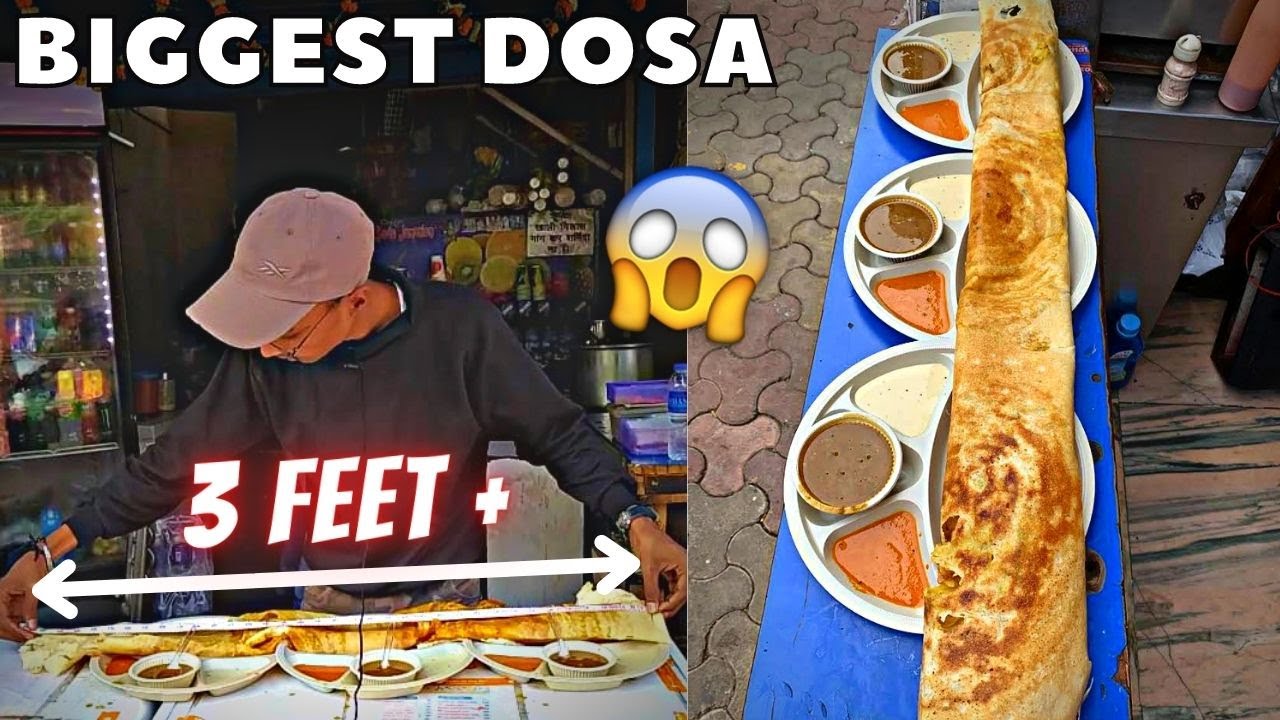 3 Feet+Long Dosa | Biggest Dosa in DELHI in Just ₹220/-Only🔥| Street ...