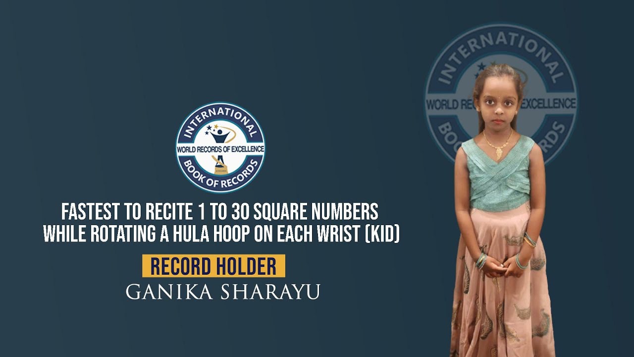 FASTEST TO RECITE 1 TO 30 SQUARE NUMBERS WHILE ROTATING A HULA HOOP ON ...