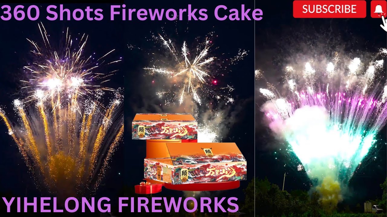 NEW 360 Shots Fireworks Cake by YIHELONG FIREWORKS 2023 - YouTube