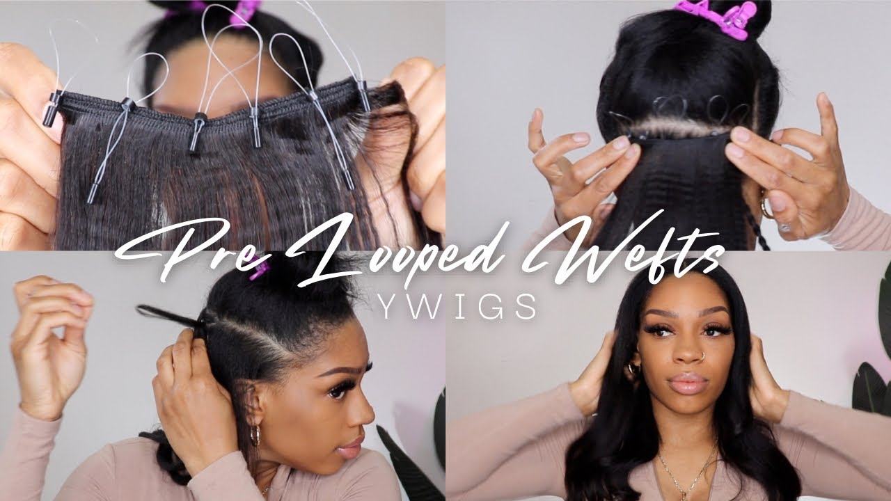 Pre Looped Micro link Weft Yaki Blowout Extensions At Home | FT. YWIGS ...