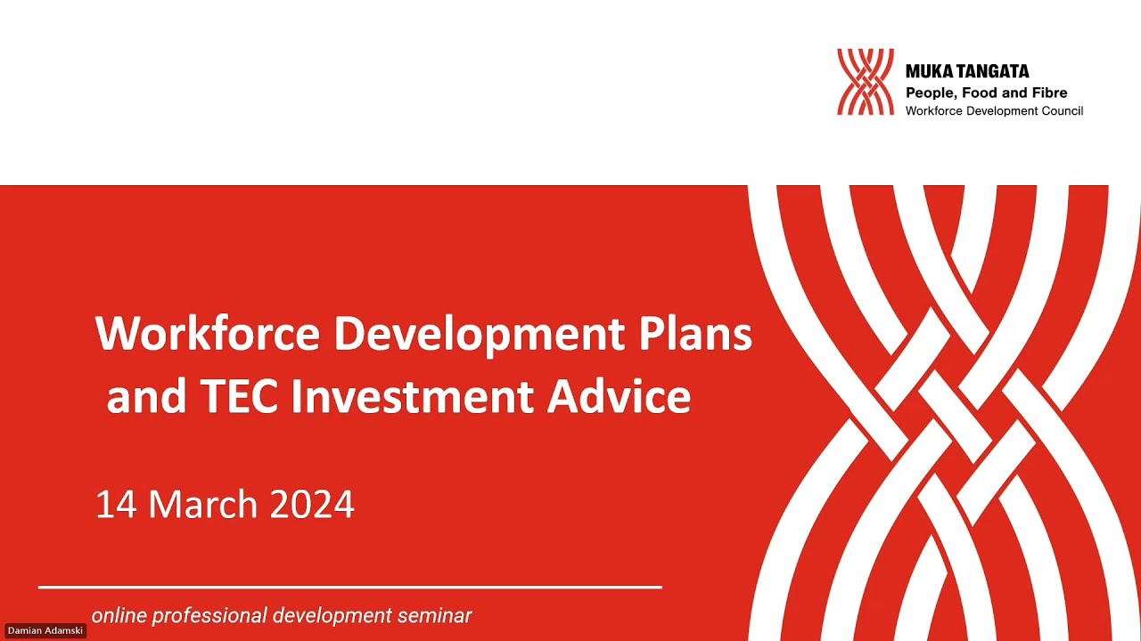 Workforce Development Plans and TEC Investment Advice | Seminar - YouTube