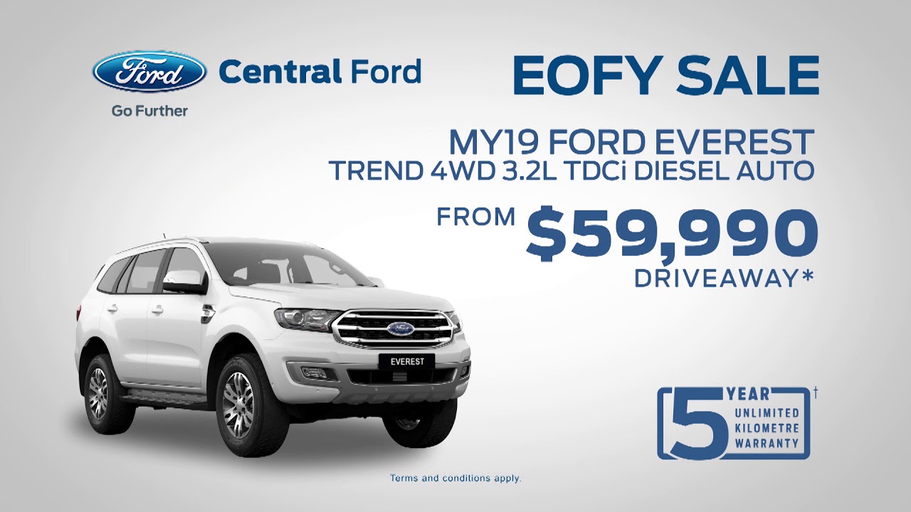 Central Ford 2019 EOFYS Offer - YouTube