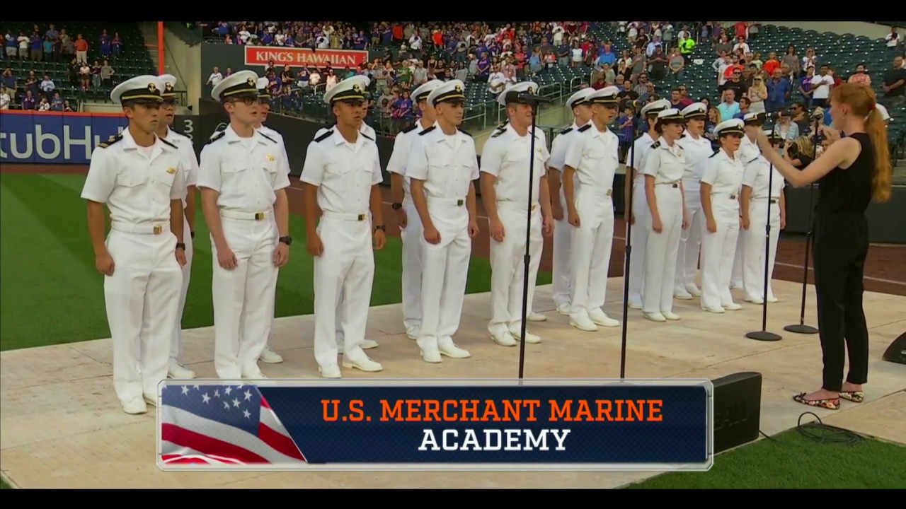 2018 National Anthem at Citi Field - USMMA Glee Club - YouTube
