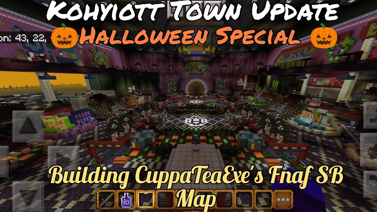 (Minecraft PE) Building CuppaTeaExe's Fnaf SB Map Episode 3 Halloween ...