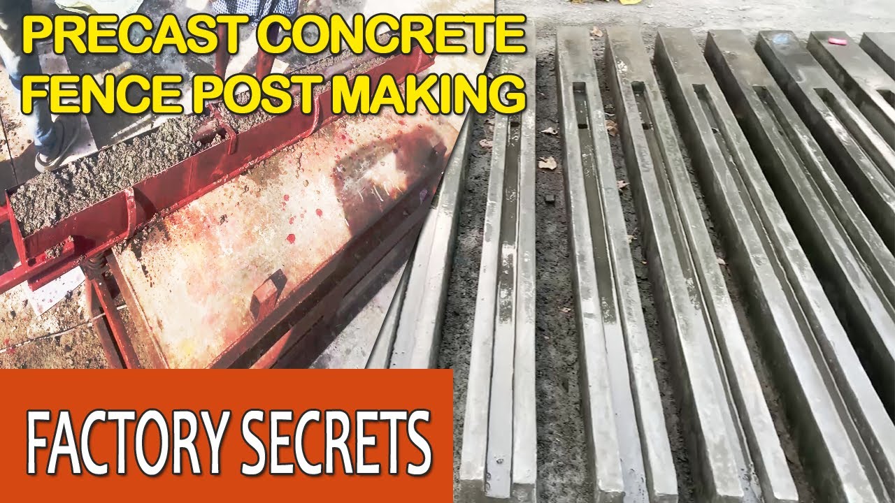 From Mold to Post in Minutes! Precast Concrete Fence Post Production ...