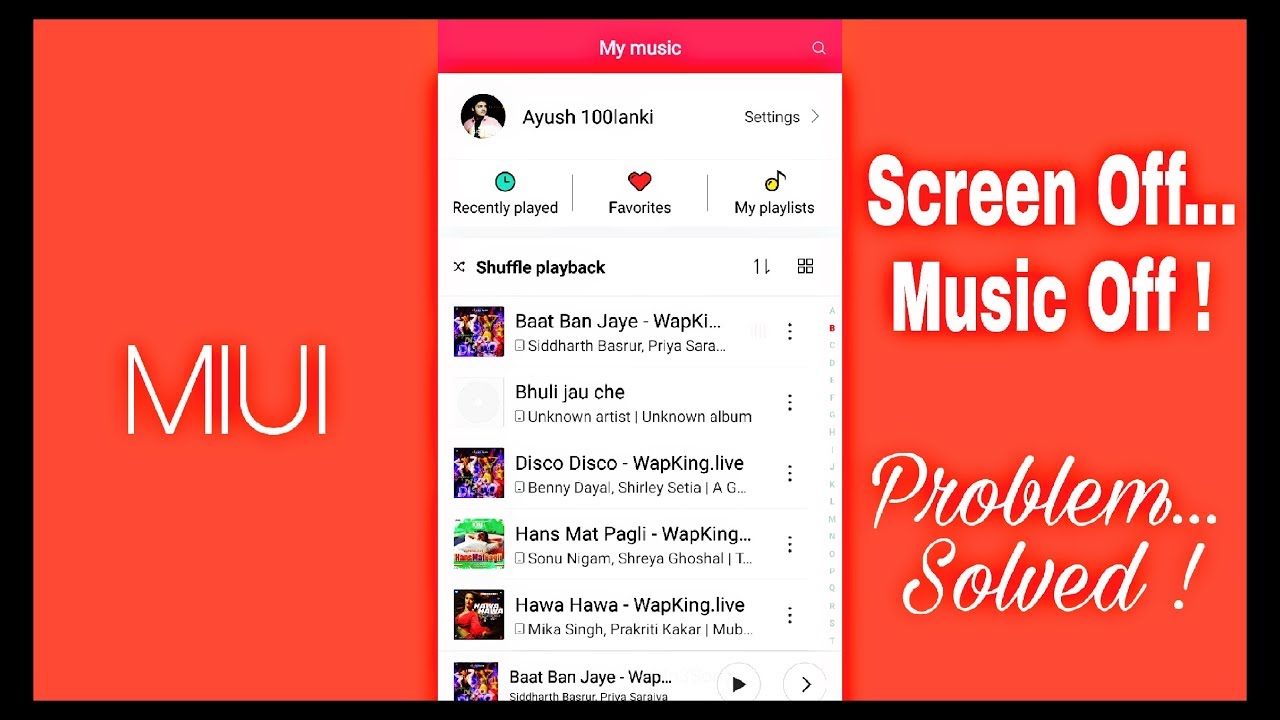 Music player stops working on screen off ! (MIUI Bug) Solved... - YouTube
