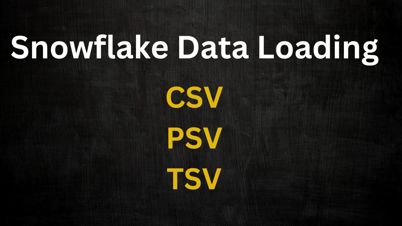 Snowflake Data Loading From Ui Csv Files Psv Files In Snowflake 0419