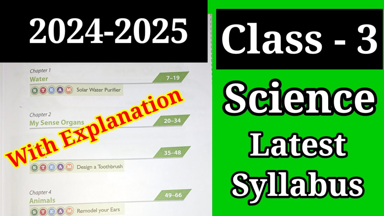 Class-3 Science Latest Syllabus | Class-3 syllabus 2024-2025 - YouTube