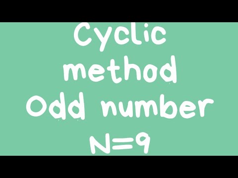 league fixture on the basis of cyclic method with odd no. of team - YouTube