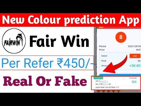 FairWin New Colour prediction Game Fair Win App se Paise kaise kamaye ...
