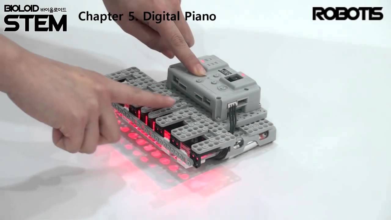 BIOLOID STEM Chapter 5 Digital Piano - YouTube