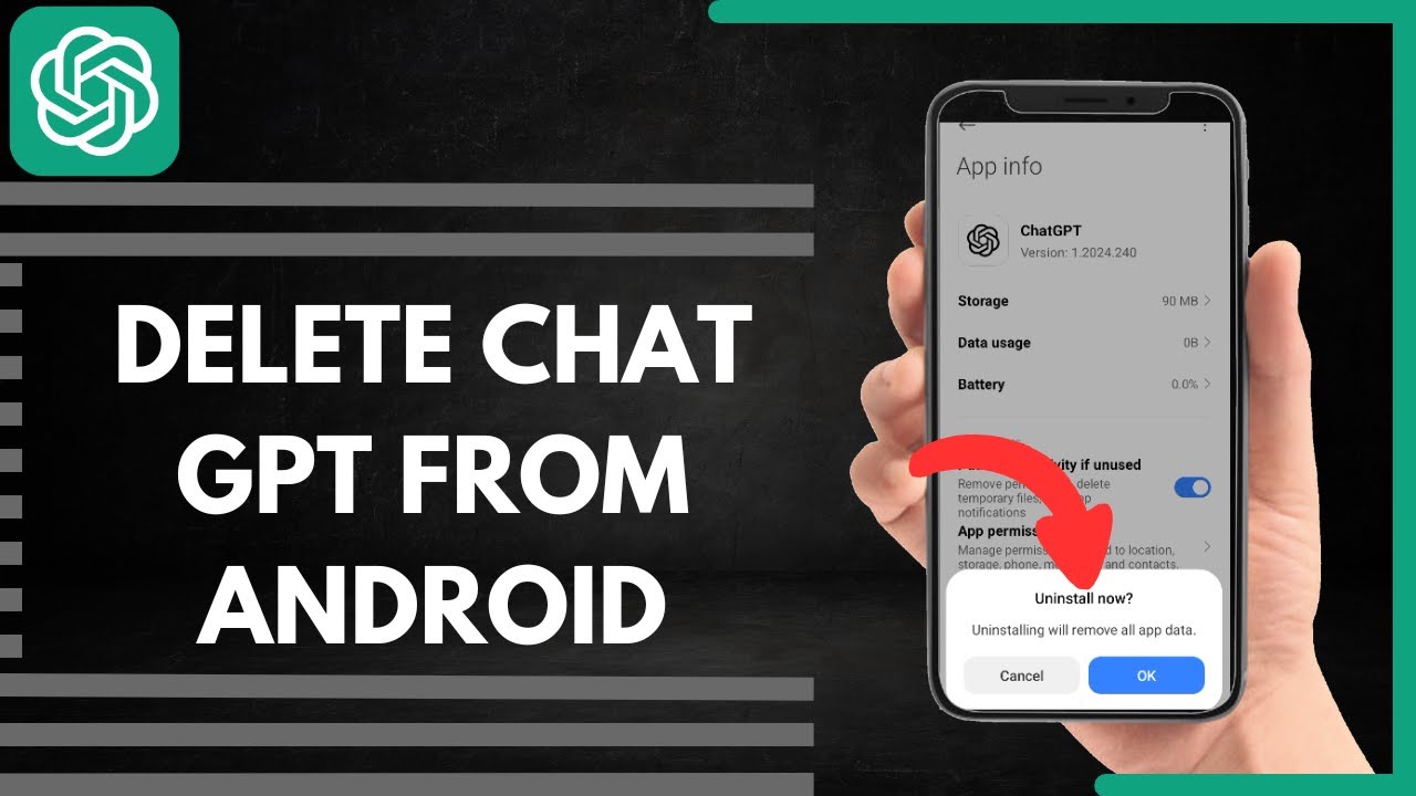 How To Delete Chat Gpt From Android - YouTube