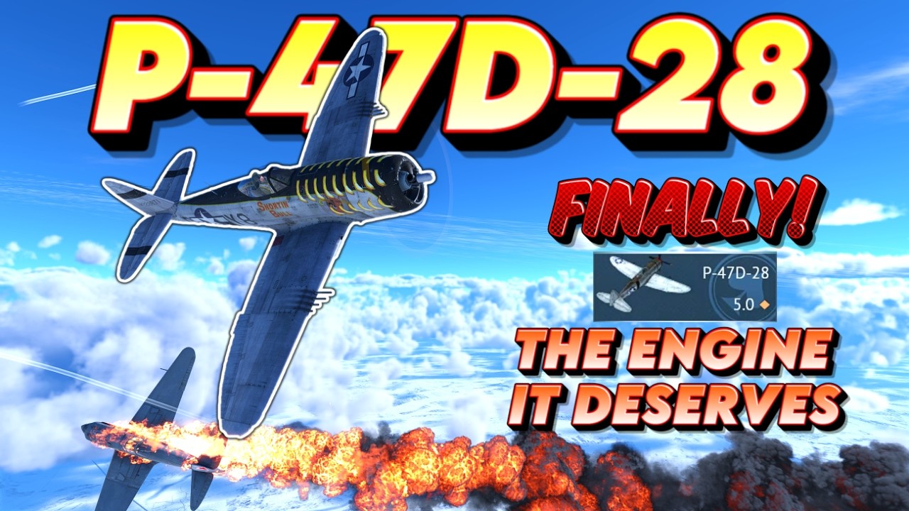 MASSIVE (late war) ENGINE POWER - P-47D-28 War Thunder Air RB - YouTube