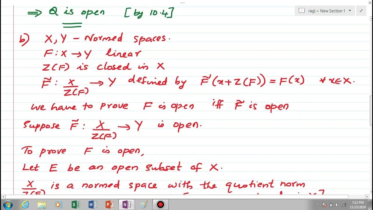 10.5 - THEOREM - FUNCTIONAL ANALYSIS - YouTube