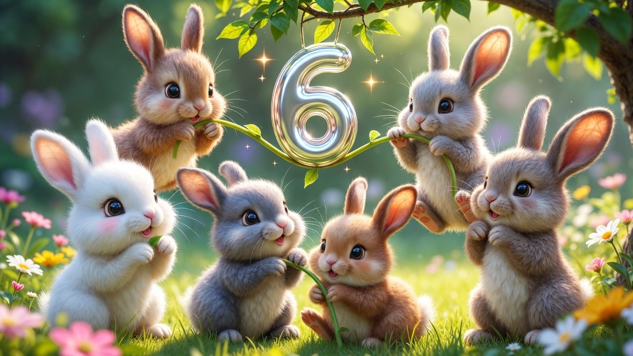 Ten Little Bunnies 🐰 | Fun Counting Rhyme & Nursery Songs for Kids ...