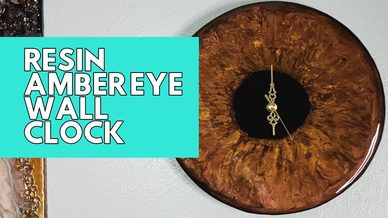 RESIN AMBER EYEBALL CLOCK finished pictures and detail video from the ...