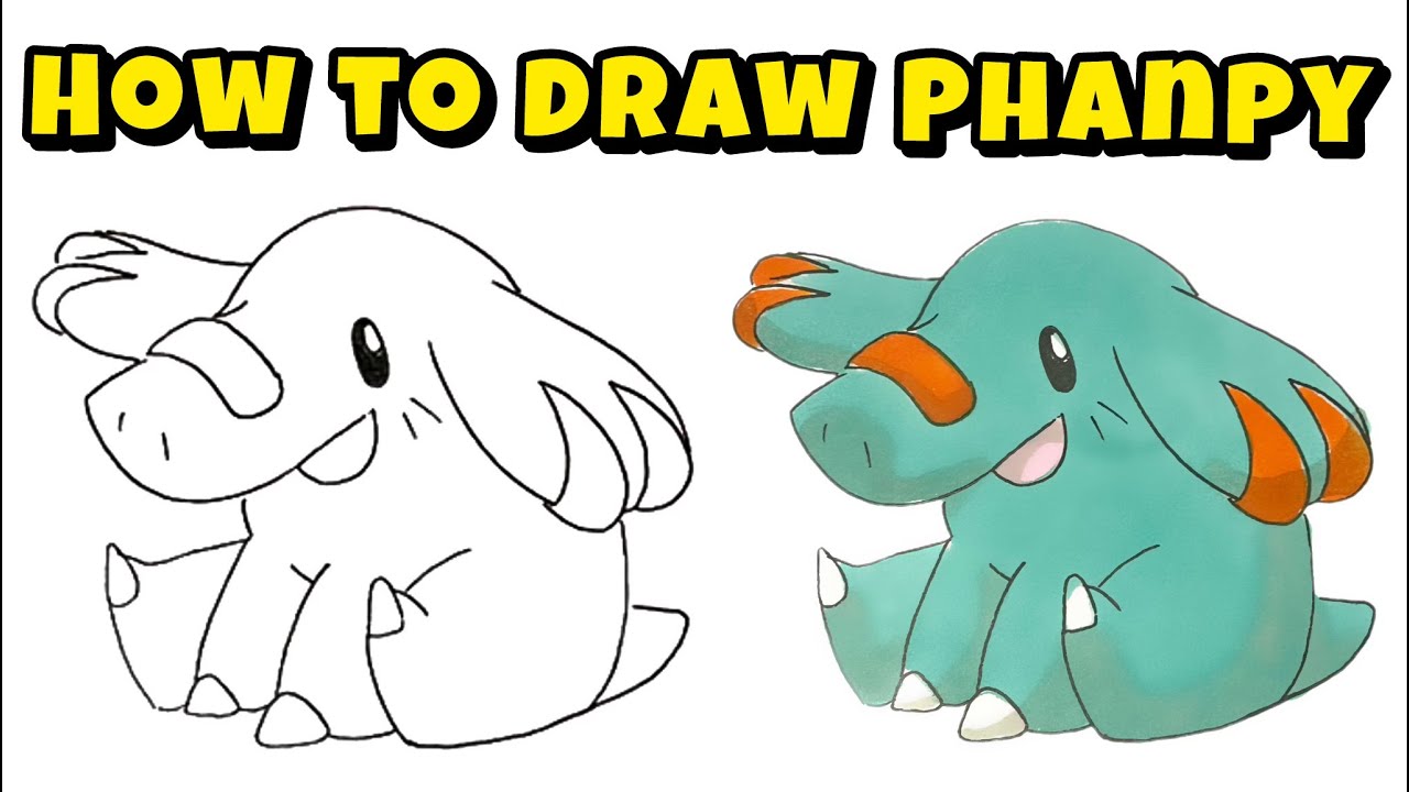 How to Draw Phanpy in Minutes – Create Ground-type Pokemon Easily - YouTube