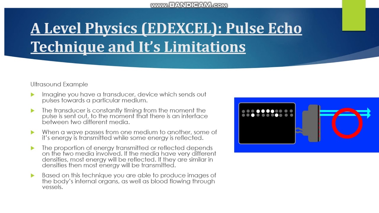 A Level Physics (EDEXCEL): Pulse Echo Technique and It's Limitations ...