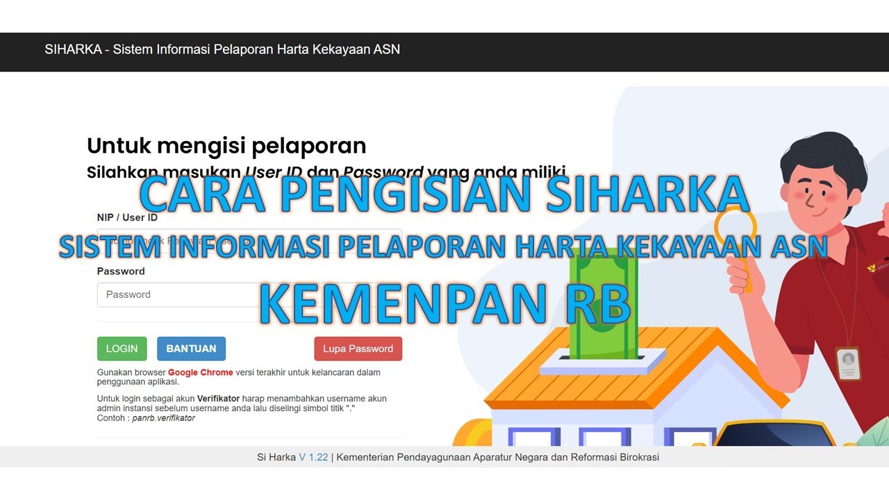 Cara Pengisian SIHARKA (Sistem Informasi Pelaporan Harta Kekayaan ASN ...