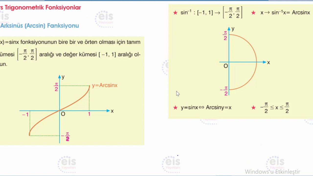 trigonometri föy 5 ve 6 (periyot, grafikler ve sin cos teoremleri ...