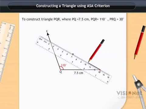 Construction of a Triangle ASA Practical Geometry CBSE Class 7 Math ...