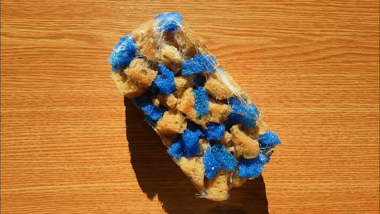 Frozen sponge bits squeezing, crushing & ripping ASMR |WATCH IN HD ...