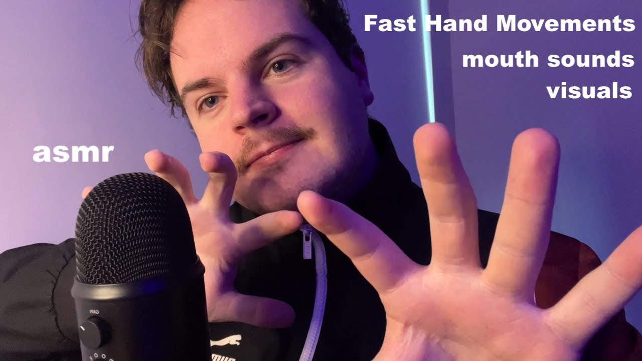 Fast ASMR Hand Movements, Mic Scratching, Mouth Sounds, Visuals - YouTube