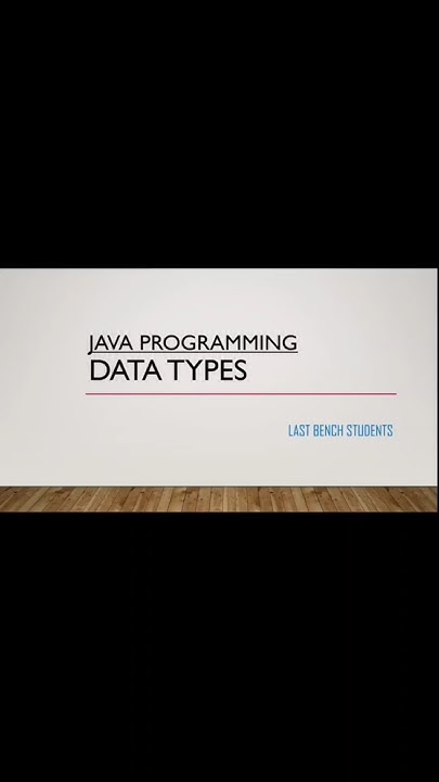 Data types in Java | Java programming | detailed video in description👇| @LastBenchStudents3 # ...