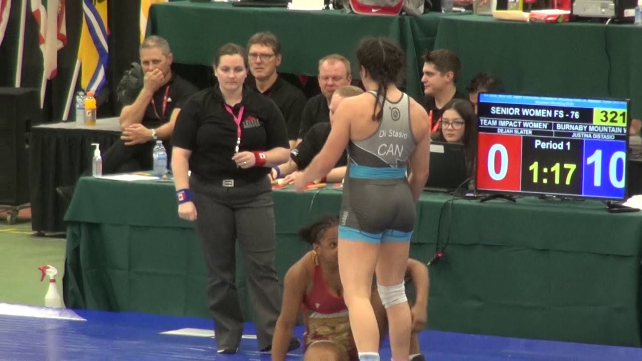 2019 Sr CAN Championship WW76kg Justina Distasio (BMWC) vs Dejah Slater ...