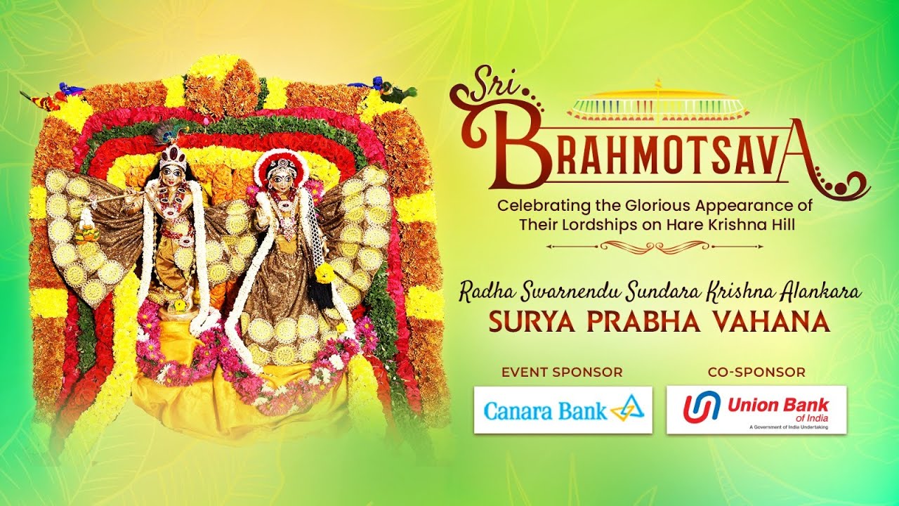 Surya Prabha Vahana | Sri Brahmotsava 2025 | ISKCON Hare Krishna Hill ...
