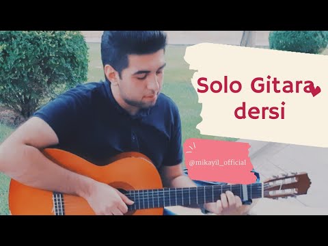 Gitara dərsi - SƏNİN OLSUN  solo tab